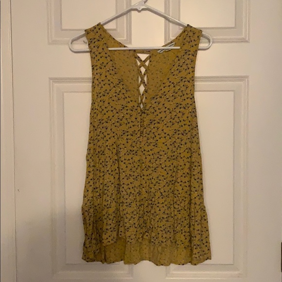 American Eagle Outfitters | Tops | Yellow American Eagle Flower Tank | Poshmark